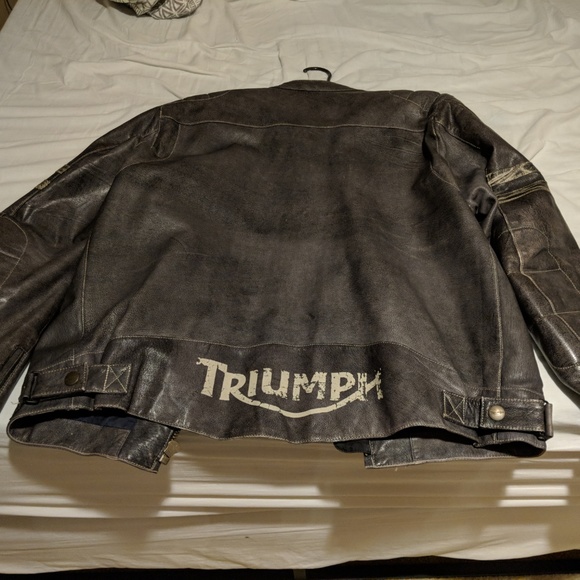 Triumph Motorcycle | Other | Rare Retro Triumph Leather Motorcycle ...